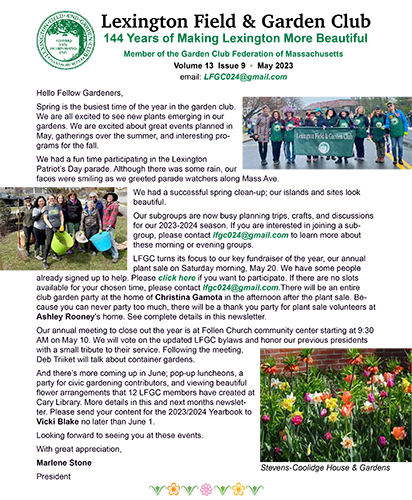 Newsletters – Lexington Field & Garden Club